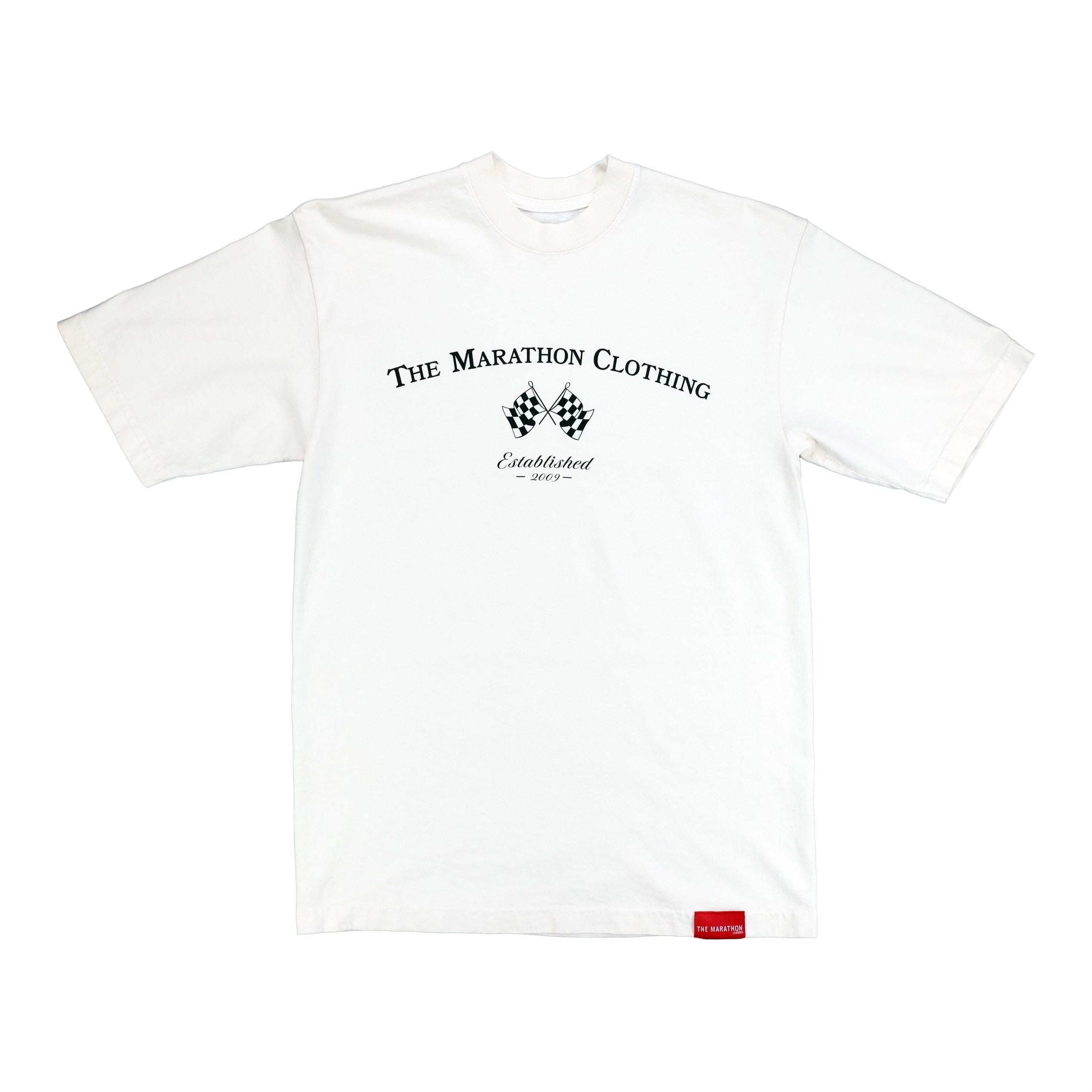 Victory Flag T-Shirt - Bone/Black – The Marathon Clothing