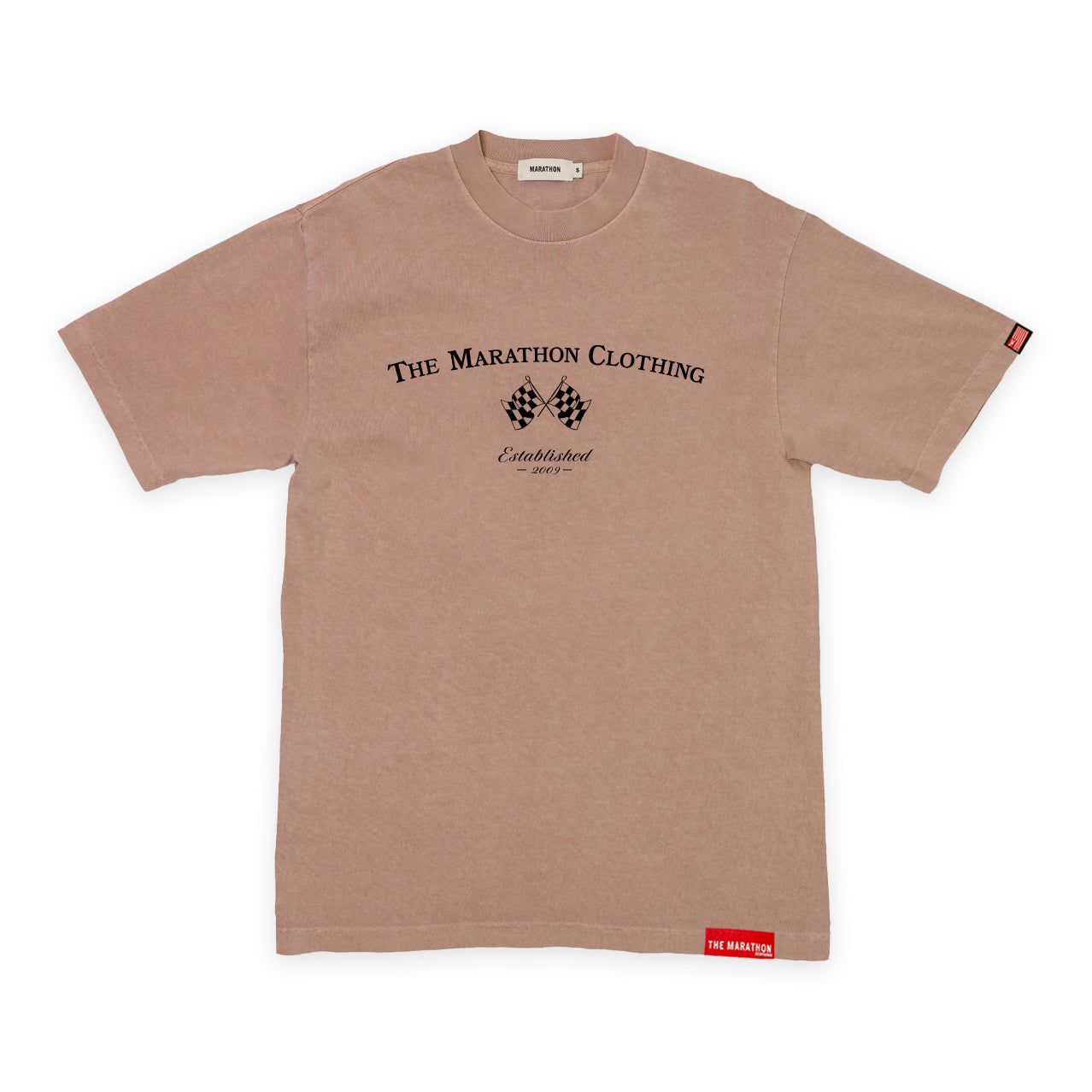 Marathon Victory Flags T-Shirt - Rose Granite/Black – The Marathon Clothing