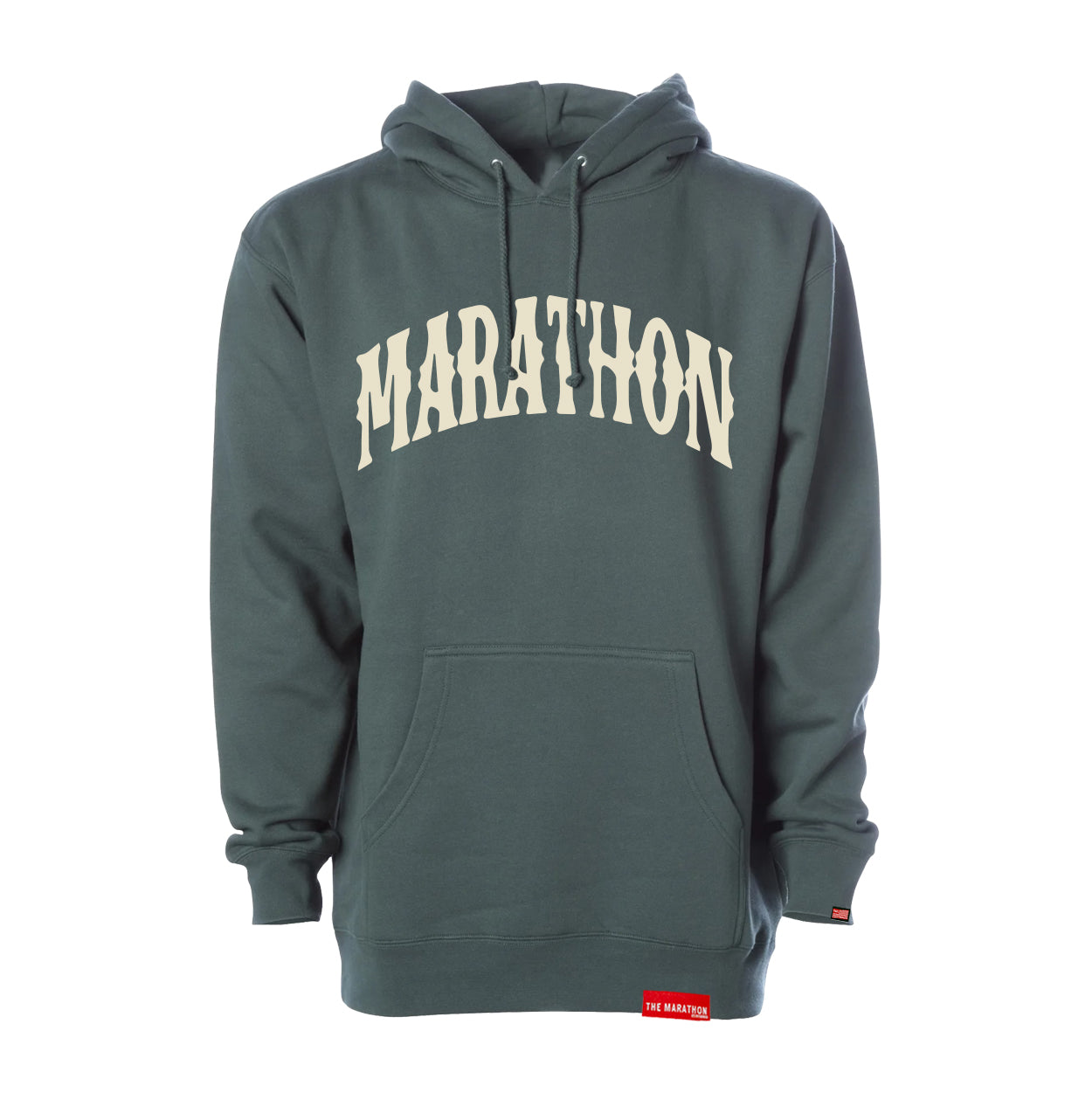 Marathon Vintage Arch Hoodie - Alpine/Cream – The Marathon Clothing