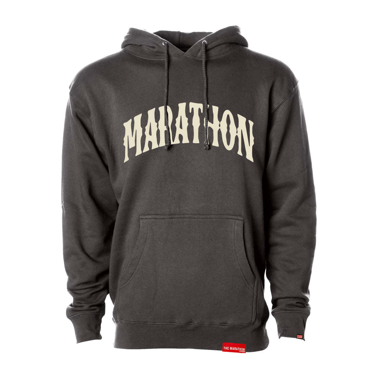 Marathon Vintage Arch Hoodie - Asphalt/Cream – The Marathon Clothing