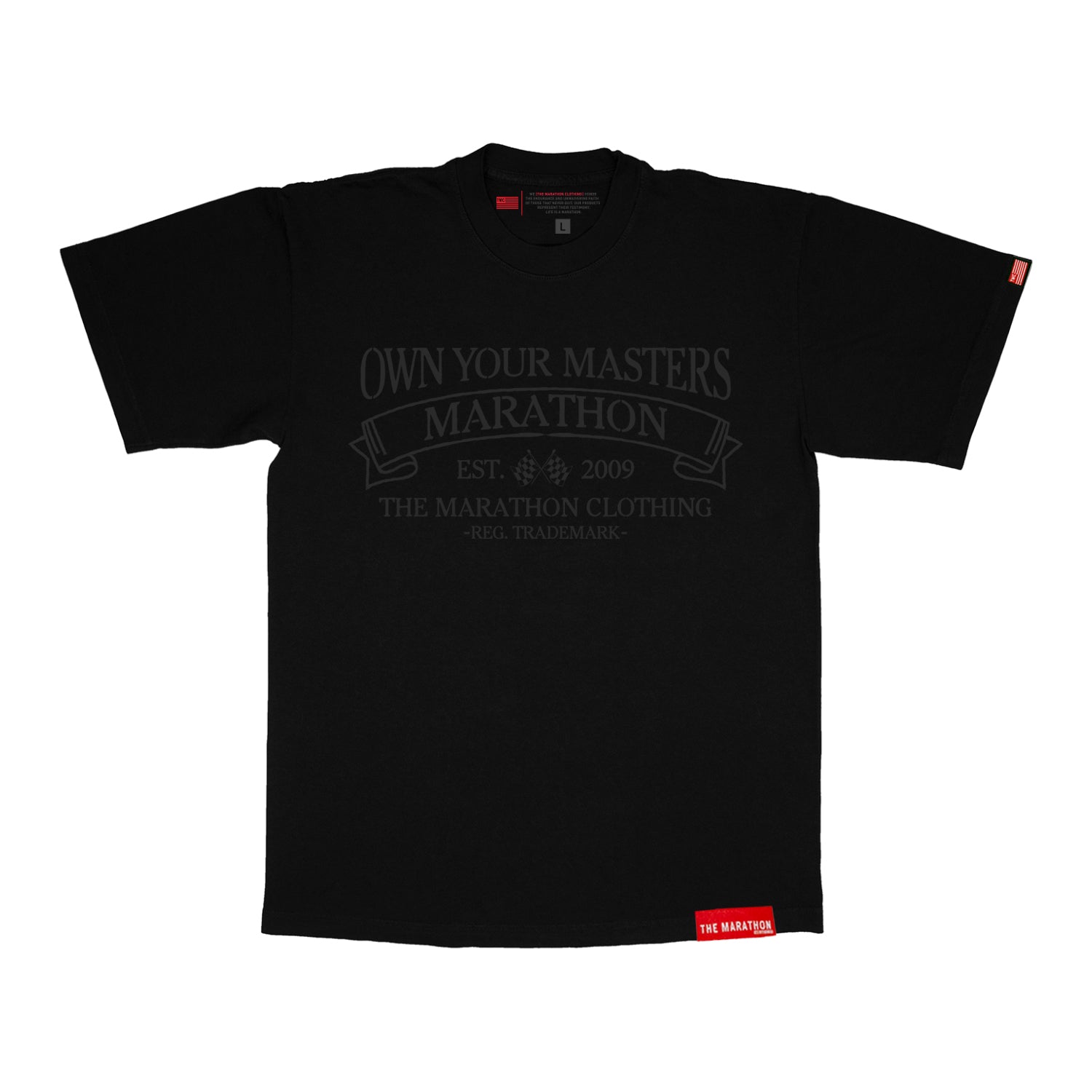 Own Your Masters T-Shirt - Black/Black – The Marathon Clothing
