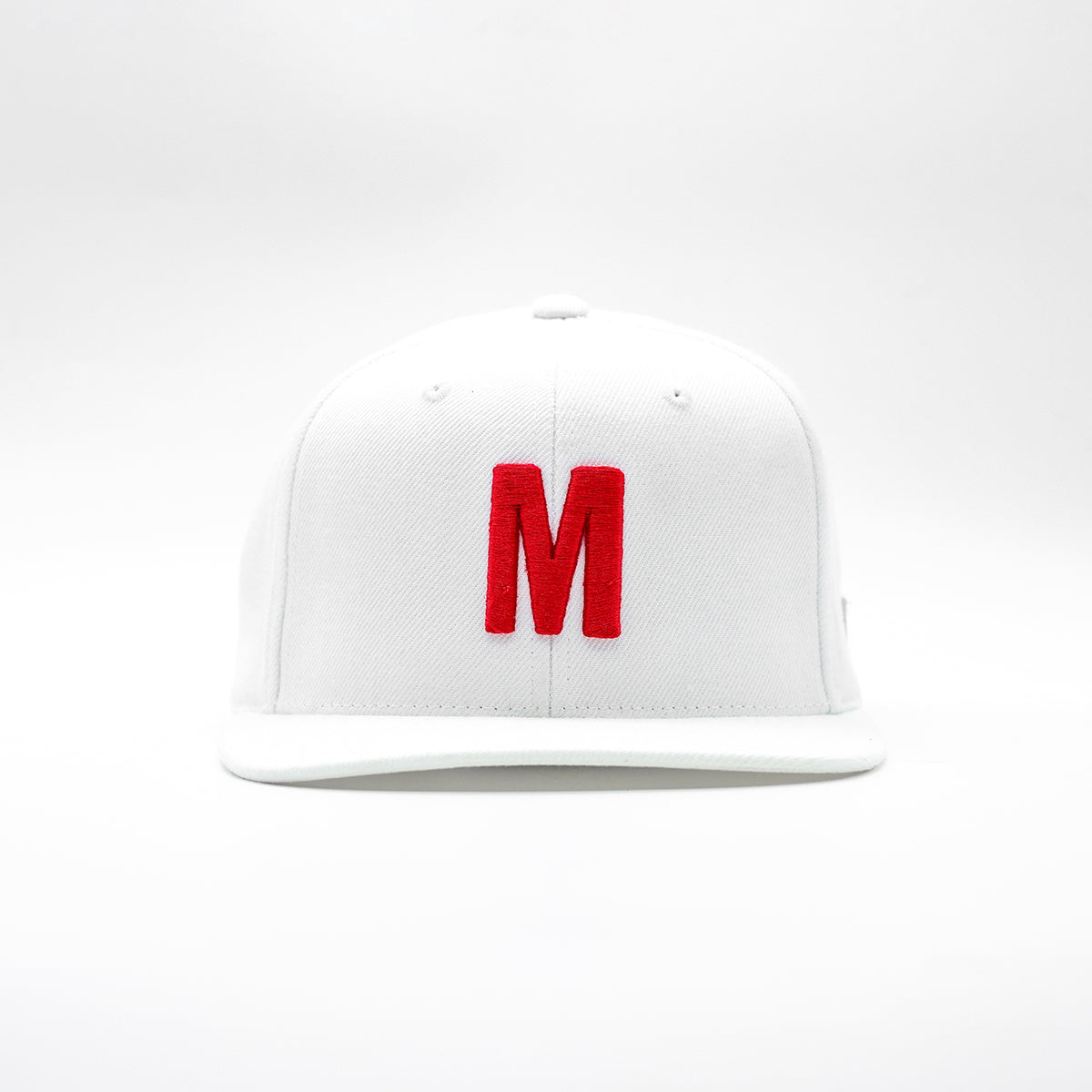 Big M Logo Limited Edition Snapback - White/Red – The Marathon Clothing
