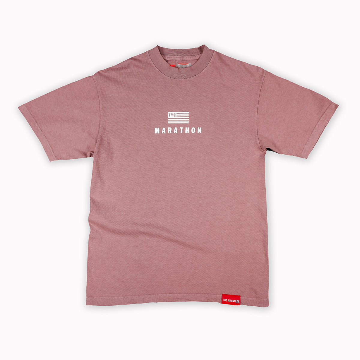 Modern Stack T-Shirt - Mauve/White – The Marathon Clothing
