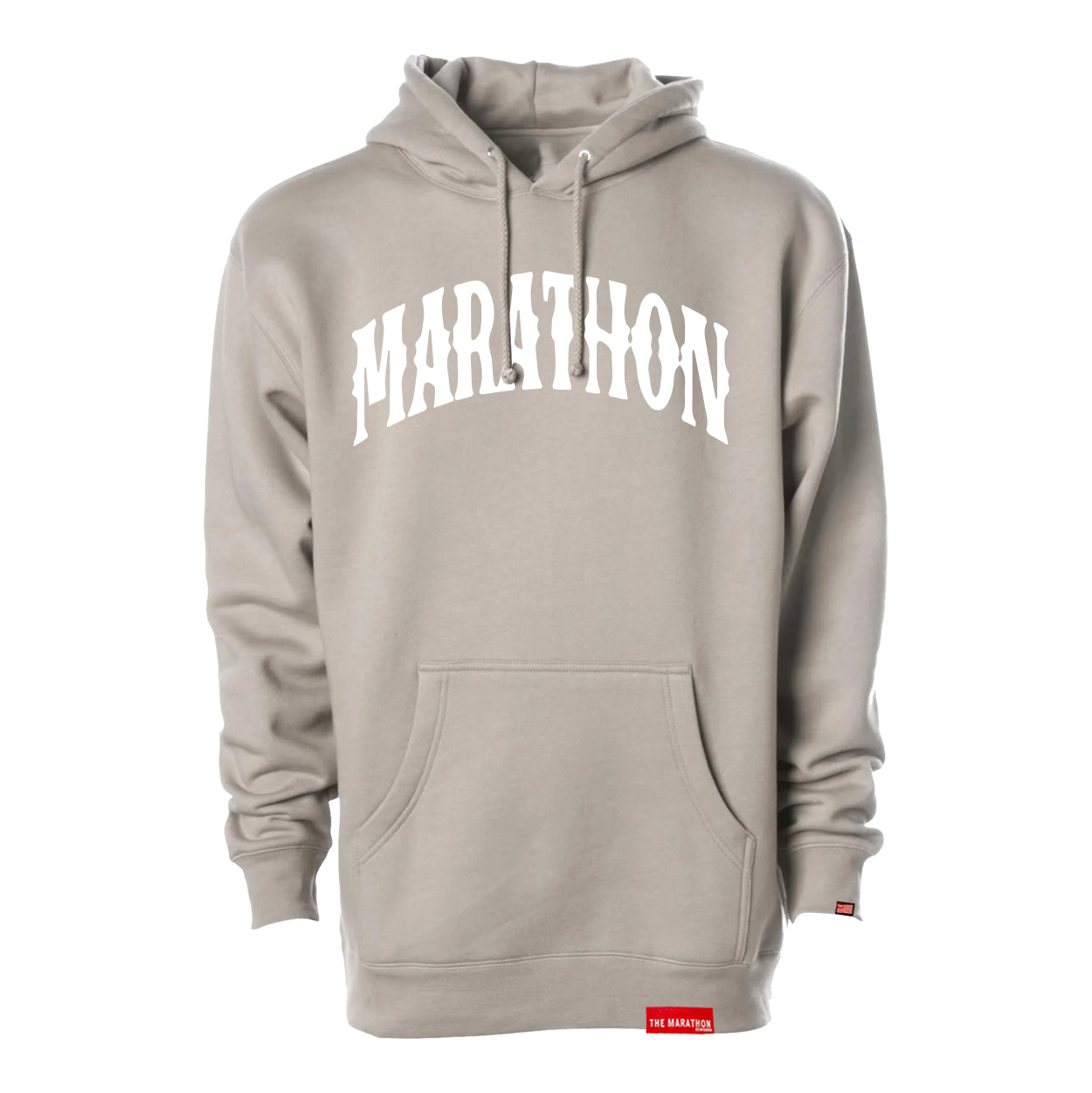 Marathon Vintage Arch Hoodie - Cement/White – The Marathon Clothing