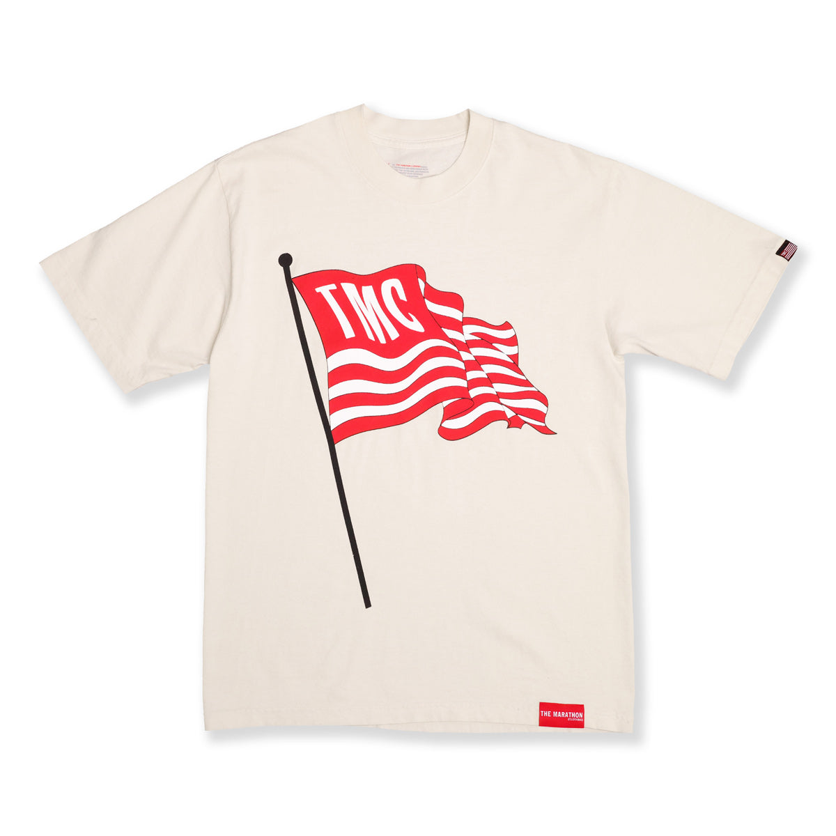 TMC Flag Post T-Shirt - Bone – The Marathon Clothing