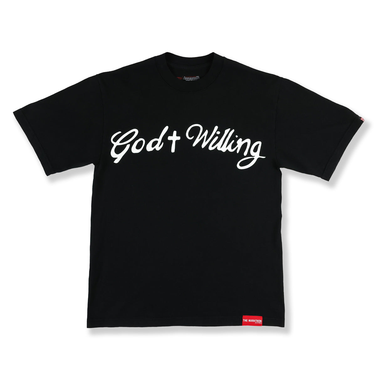 God Willing T-Shirt - Black – The Marathon Clothing