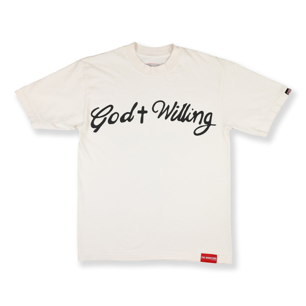 God Willing T-Shirt - Bone – The Marathon Clothing
