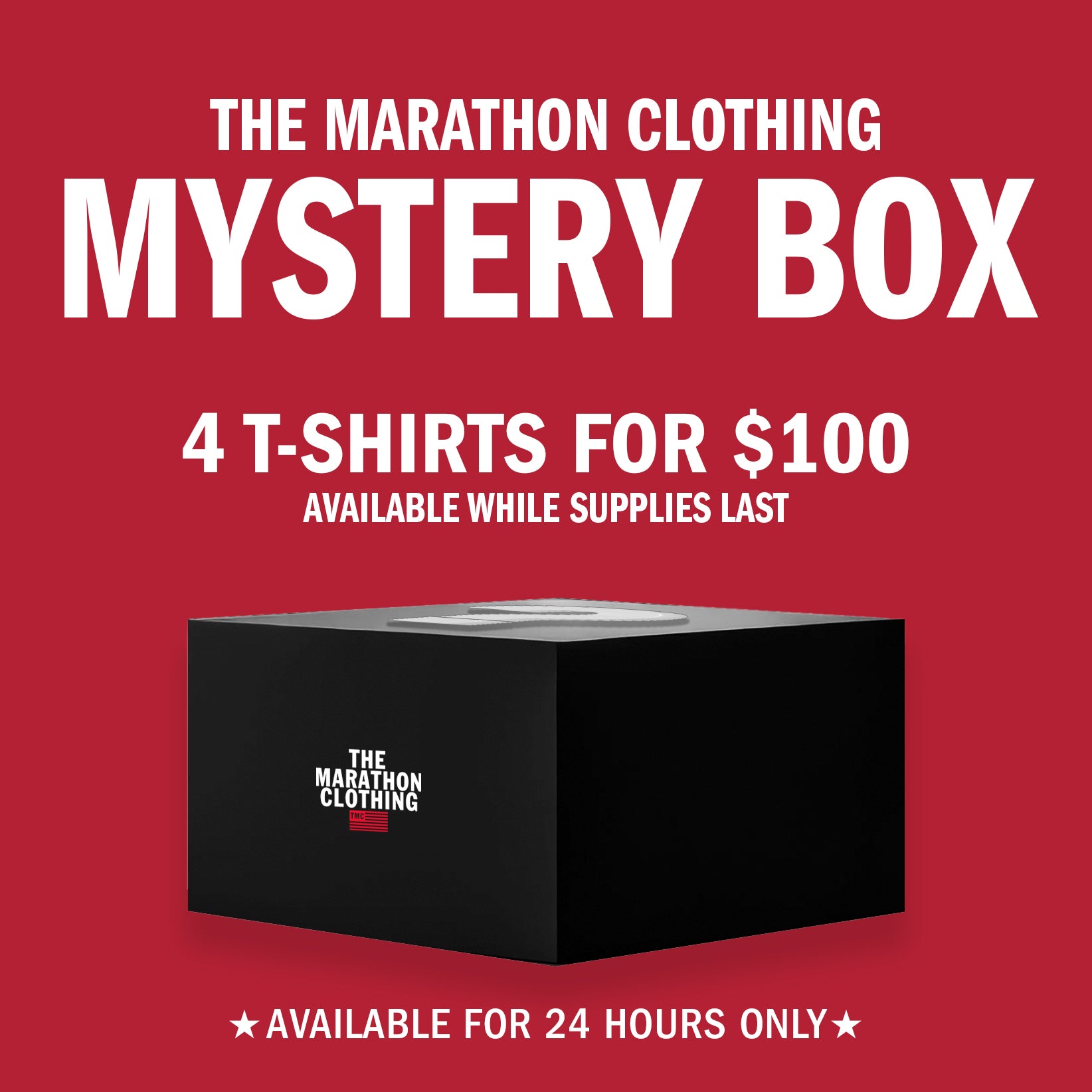 Mystery Box - 4 T-Shirts – The Marathon Clothing