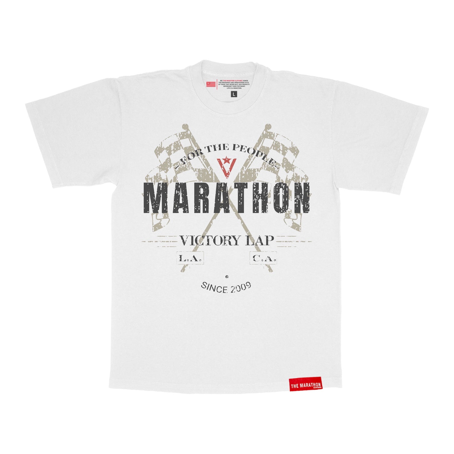 Marathon Victory Flags T-Shirt - White – The Marathon Clothing