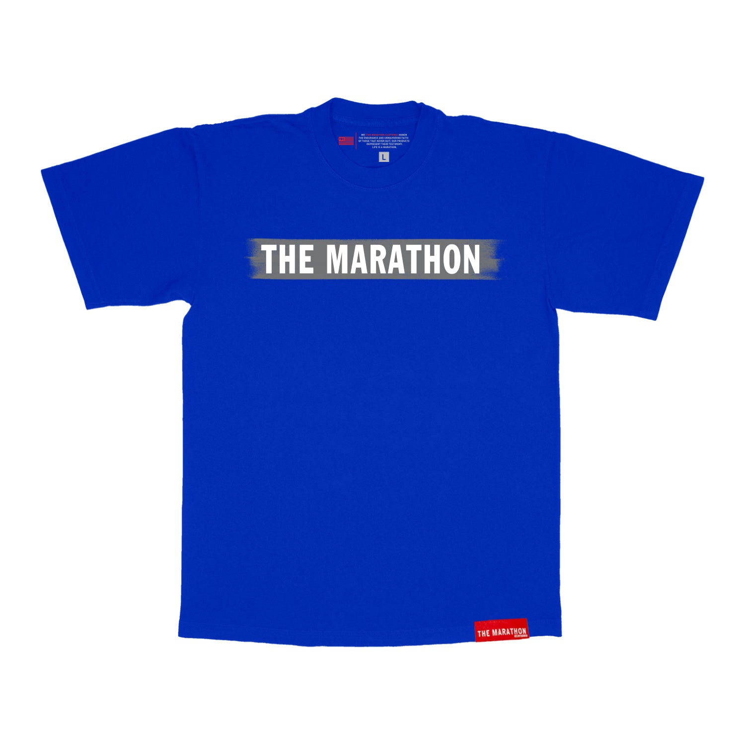 Marathon Brushed Bar T-Shirt - Royal/Grey – The Marathon Clothing