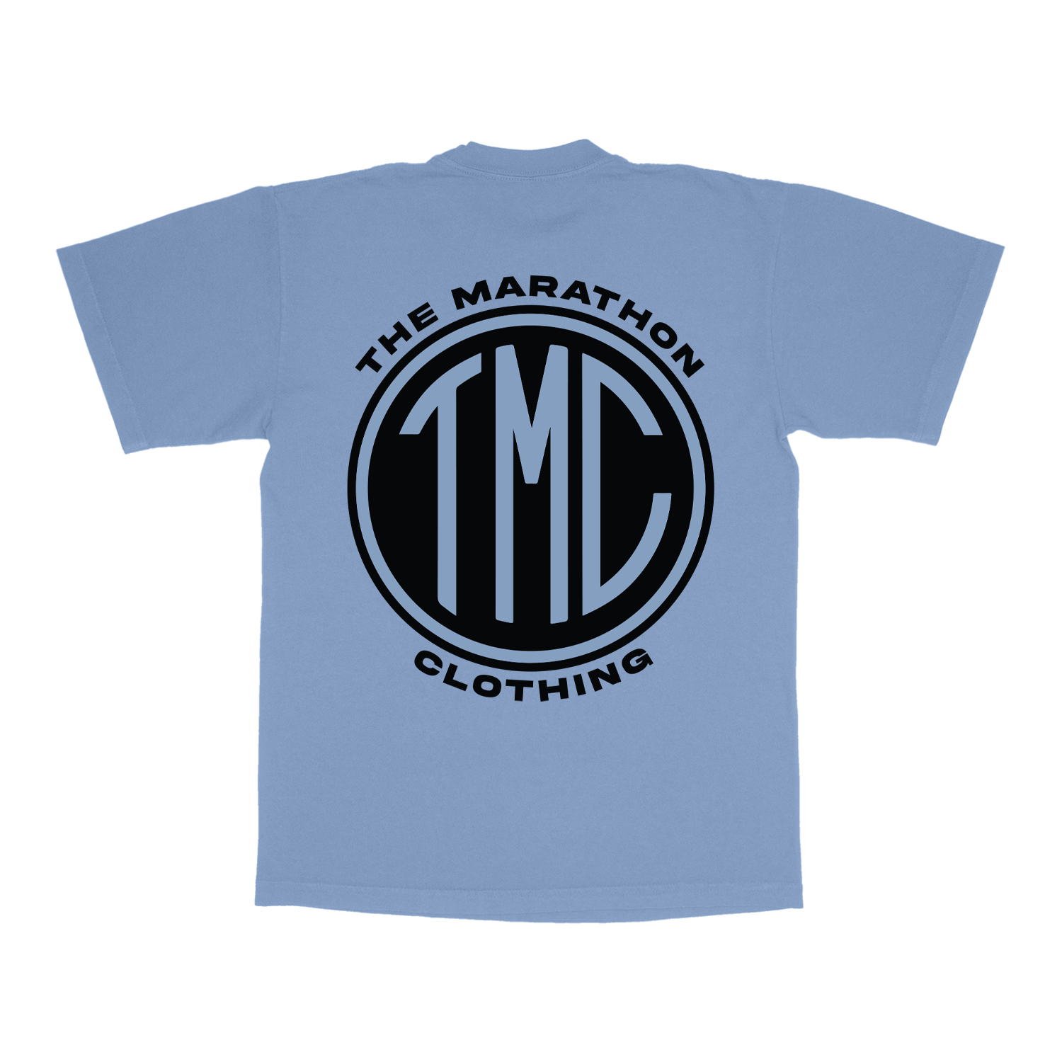 TMC Emblem T-Shirt - Clear Blue/Black – The Marathon Clothing