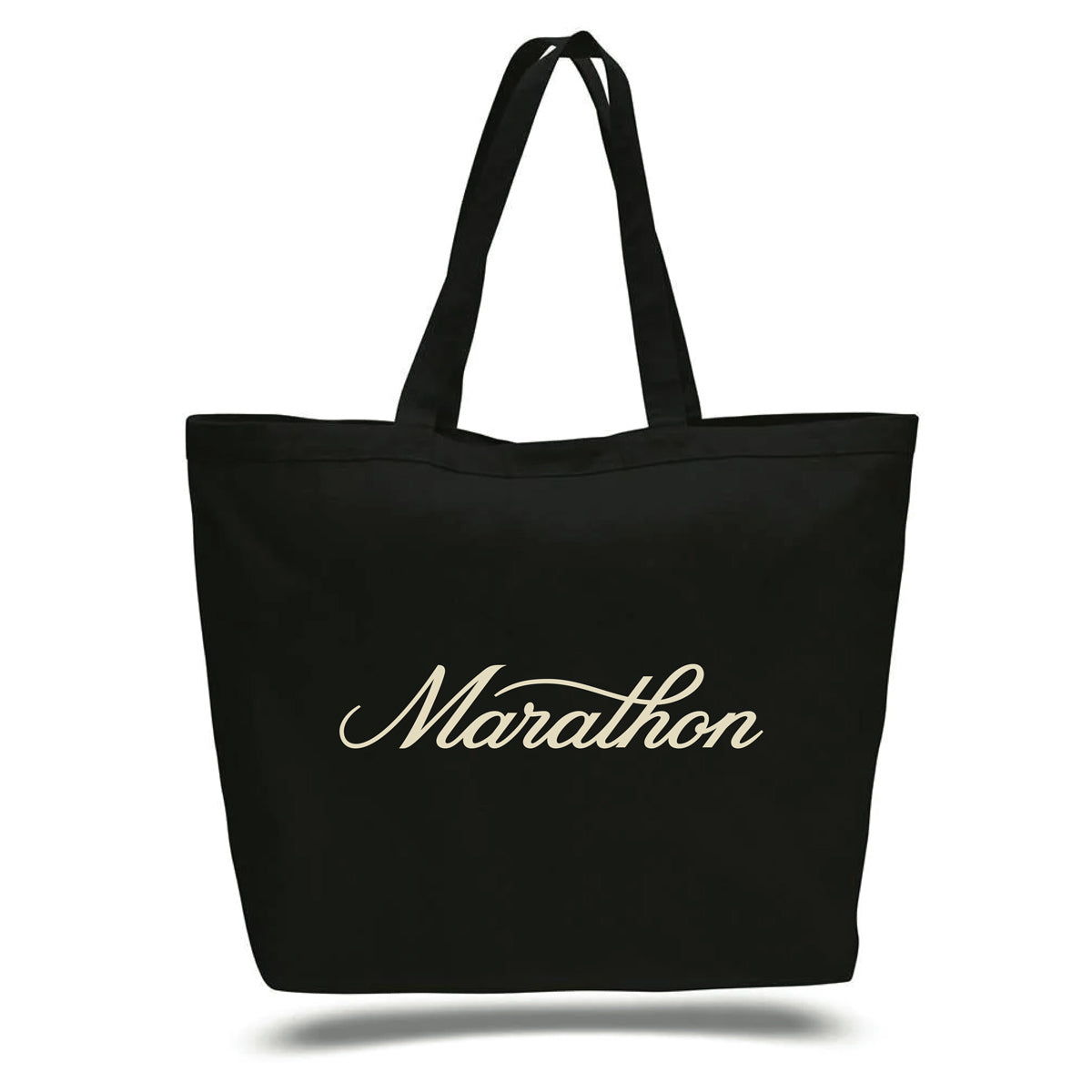 Marathon Classic Script Tote Bag - Black/Cream – The Marathon Clothing