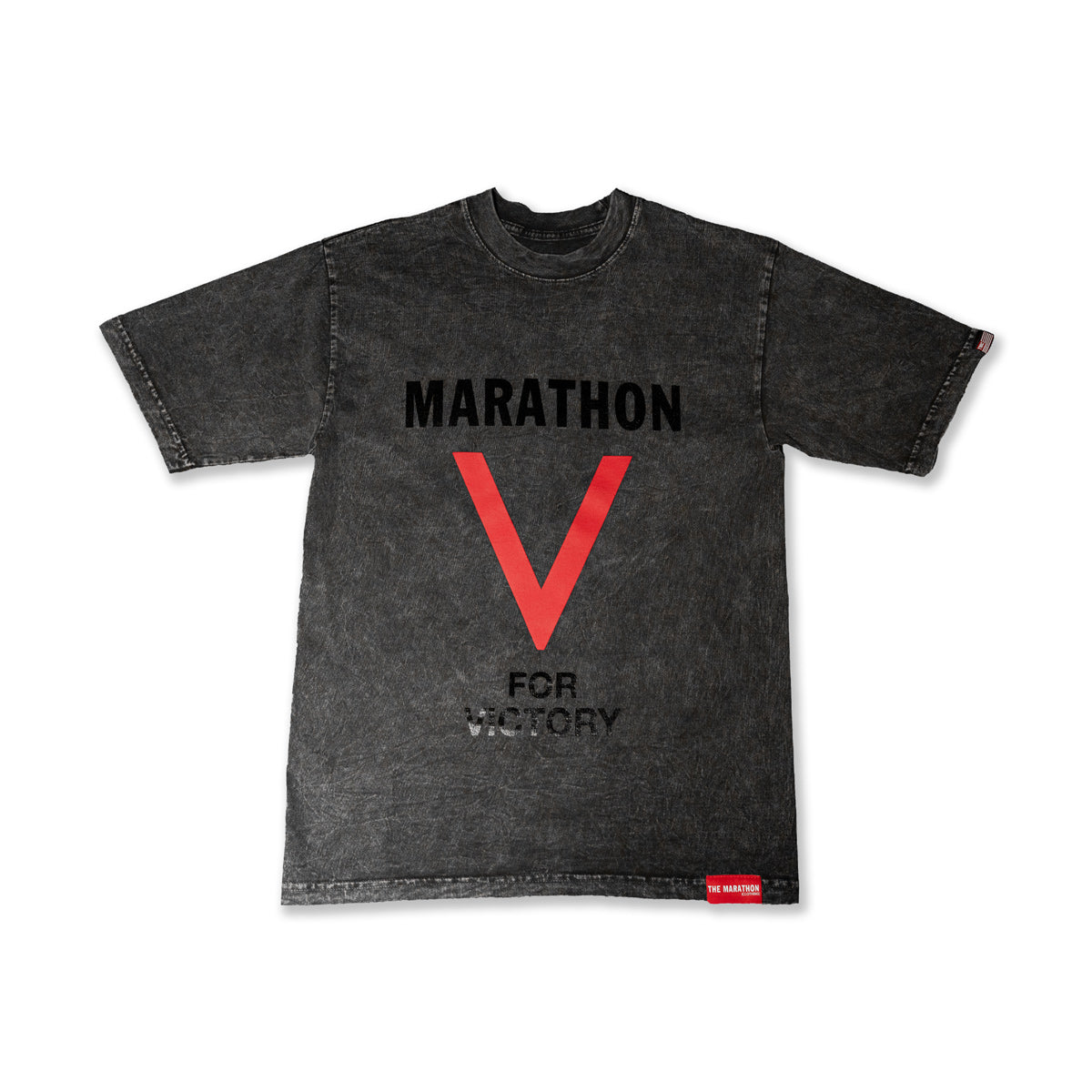 Marathon V For Victory T-Shirt - Washed Carbon Black – The Marathon ...