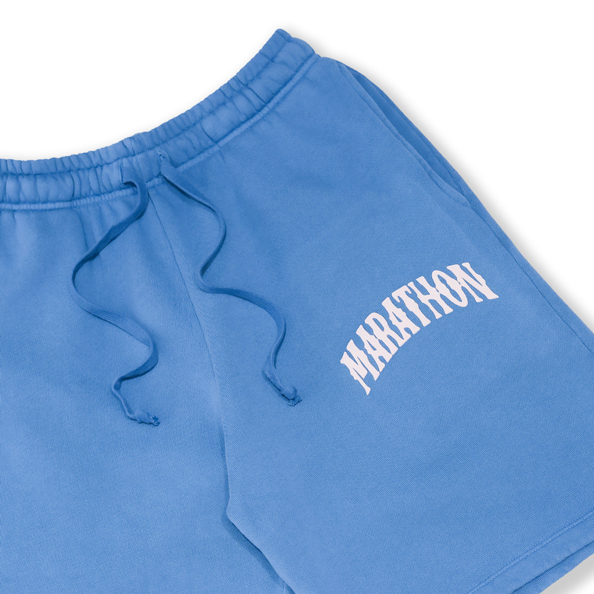 Marathon Vintage Arch Sweat Shorts - Sky Blue/Cream – The Marathon Clothing