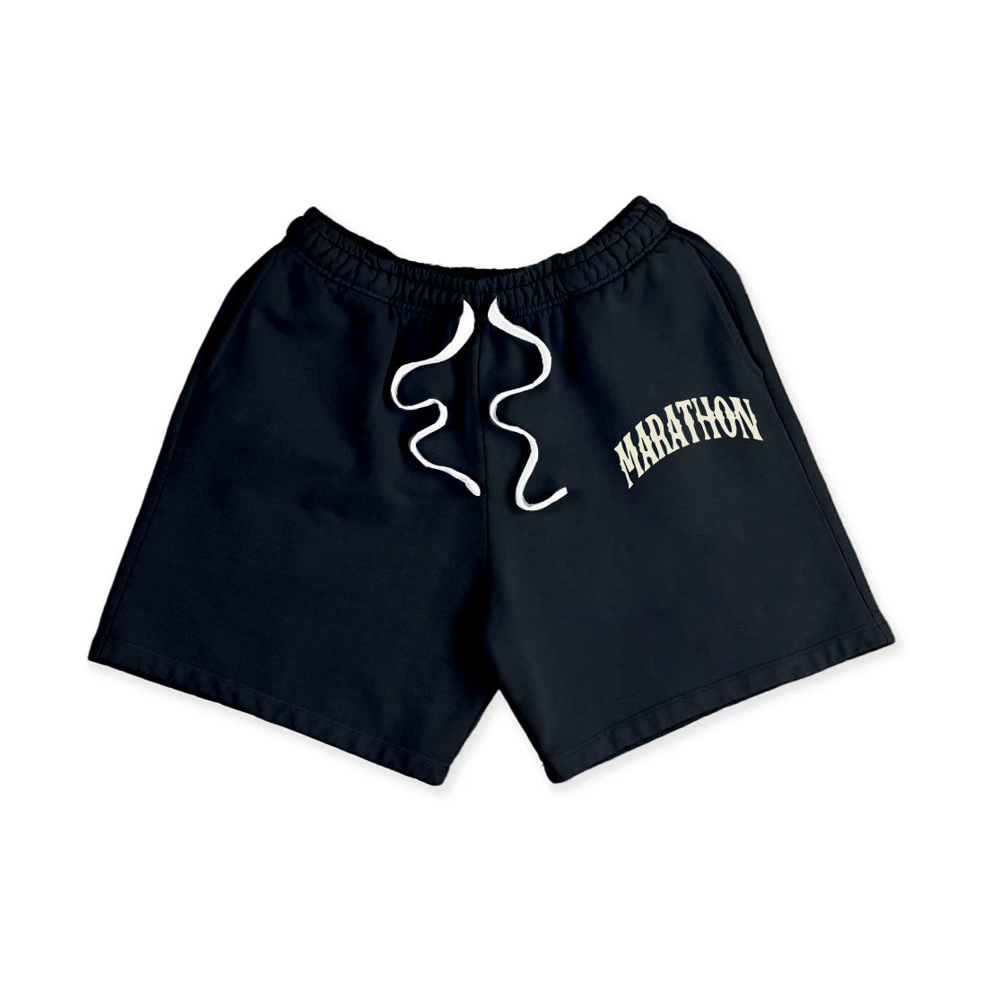 Marathon Vintage Arch Sweat Shorts - Black/Cream – The Marathon Clothing