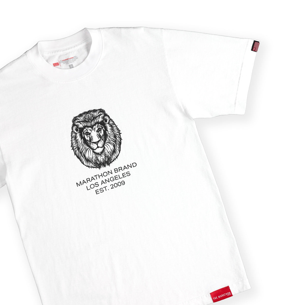 Marathon Brand Vintage Lion T-Shirt - White/Black – The Marathon Clothing