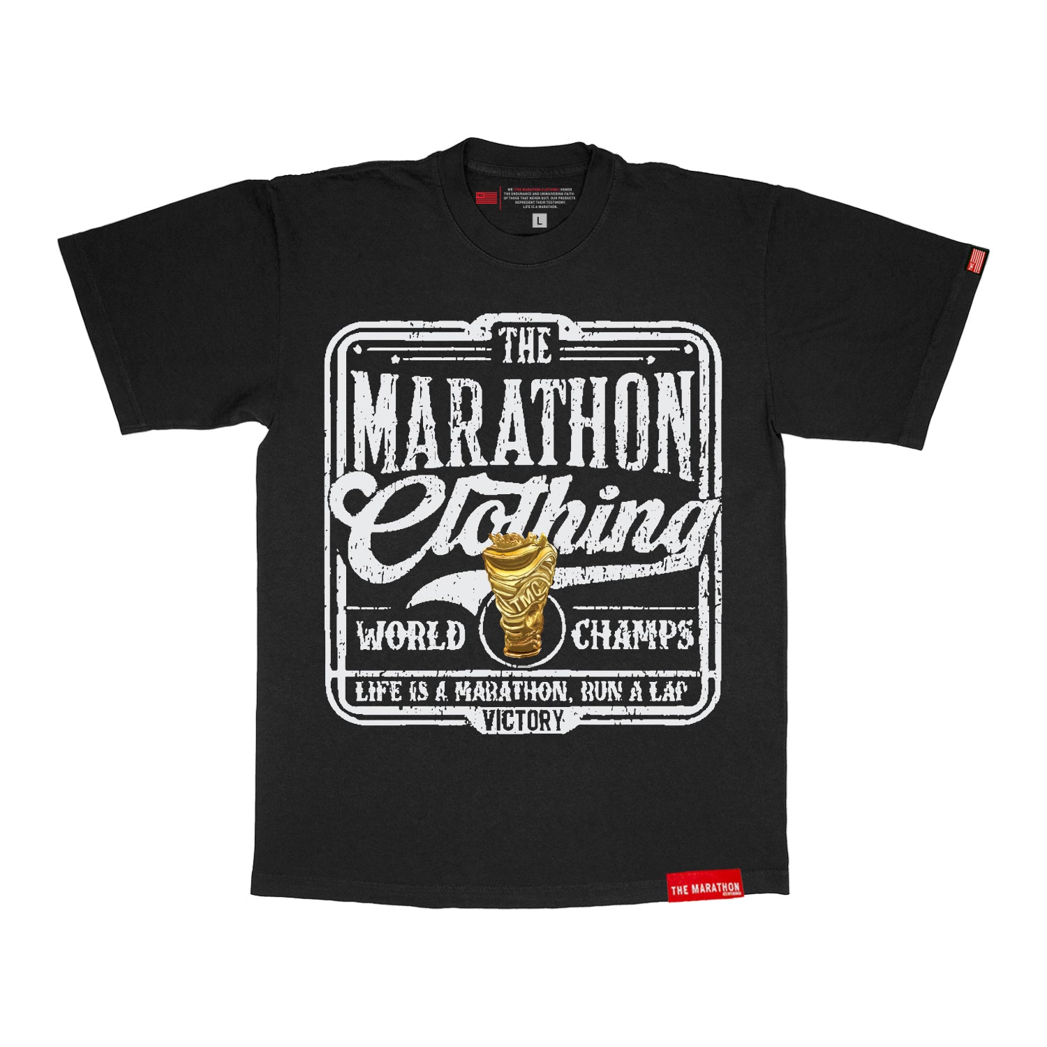 Vintage Marathon World Champs T-Shirt - Vintage Black – The Marathon ...