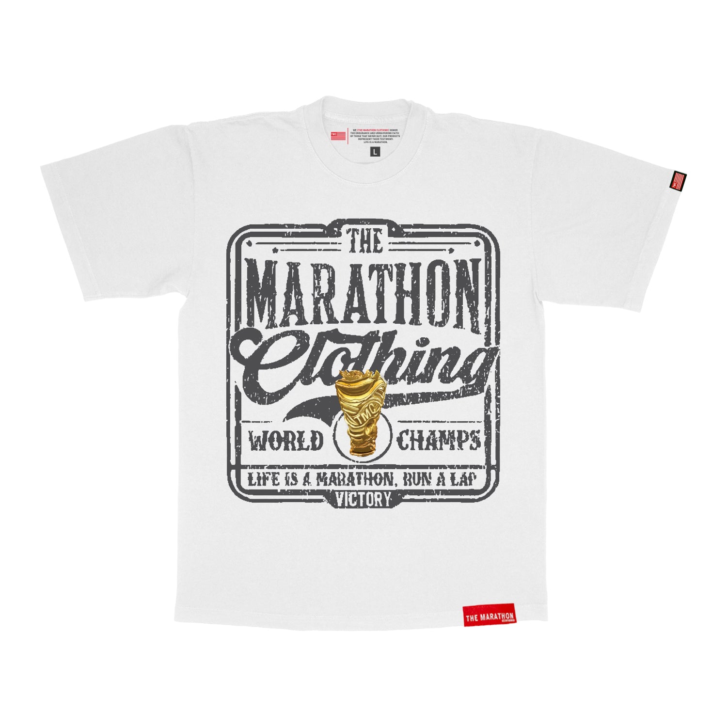 Vintage Marathon World Champs T-Shirt - White – The Marathon Clothing