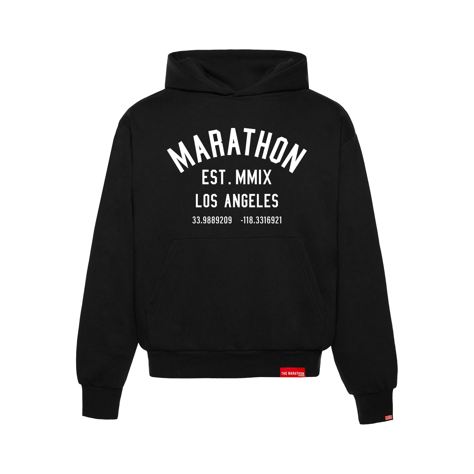 Marathon Classic Hoodie - Black/White – The Marathon Clothing