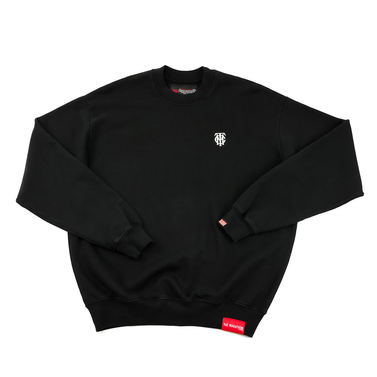 TMC Monogram Crewneck - Black/White – The Marathon Clothing