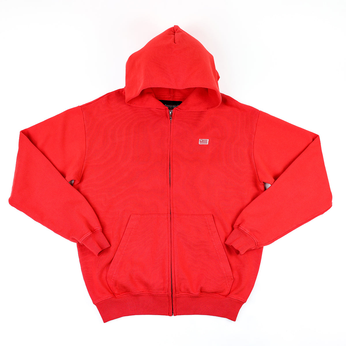 TMC Flag Zip-Up Sweatshirt - Red – The Marathon Clothing