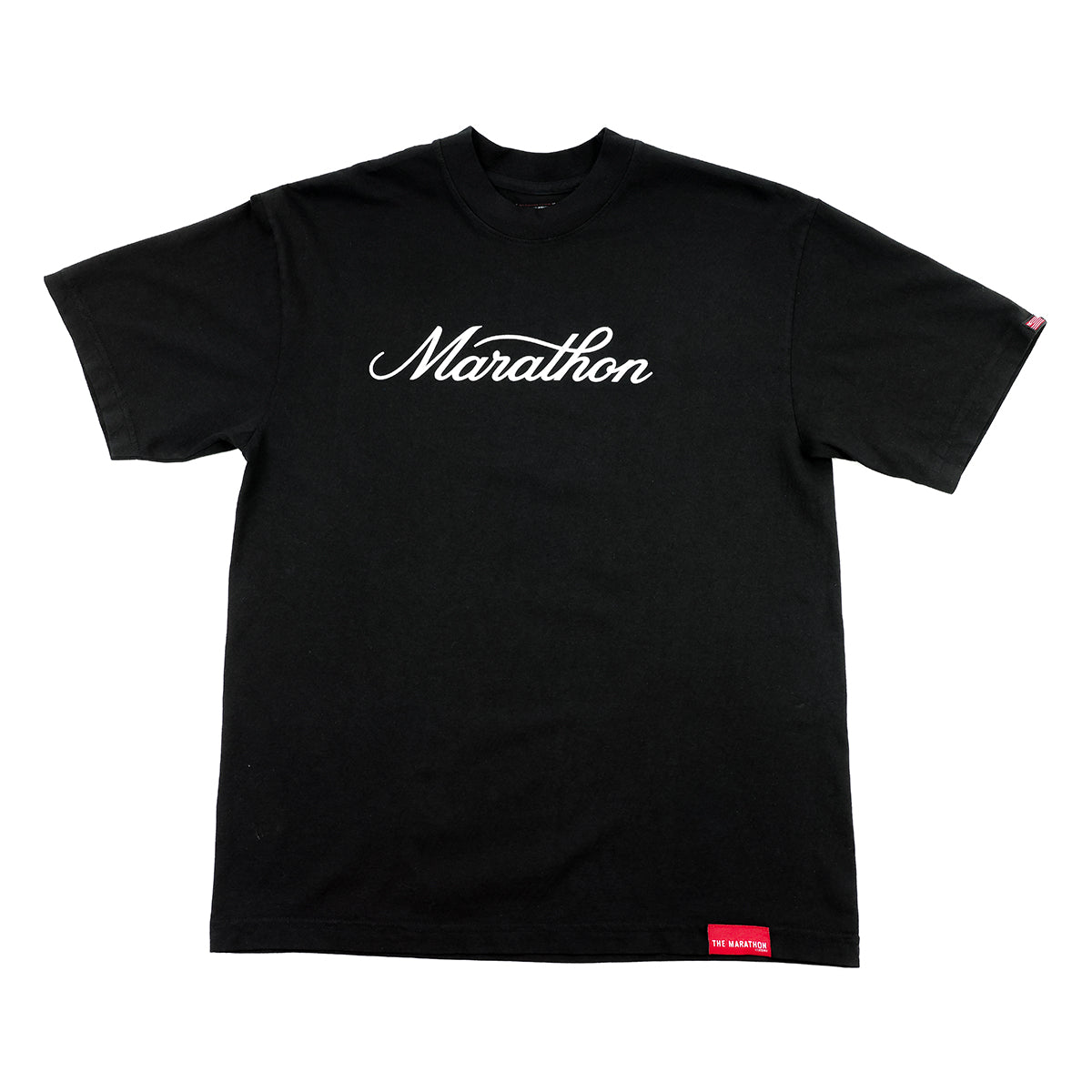 Marathon Classic Script T-Shirt - Black/White – The Marathon Clothing