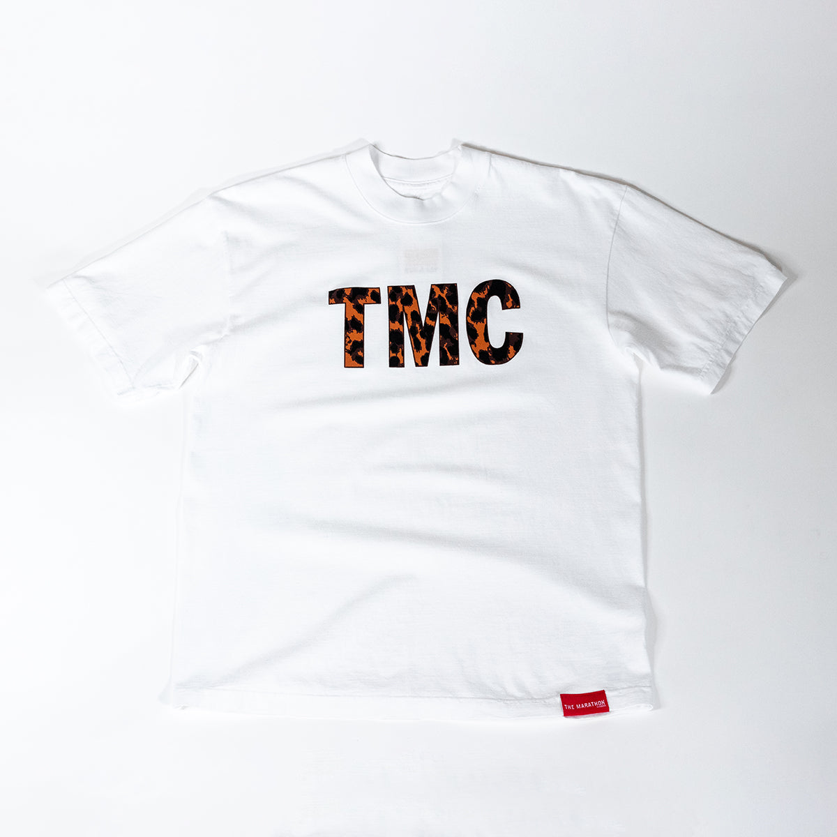TMC T-shirt - White/Leopard – The Marathon Clothing