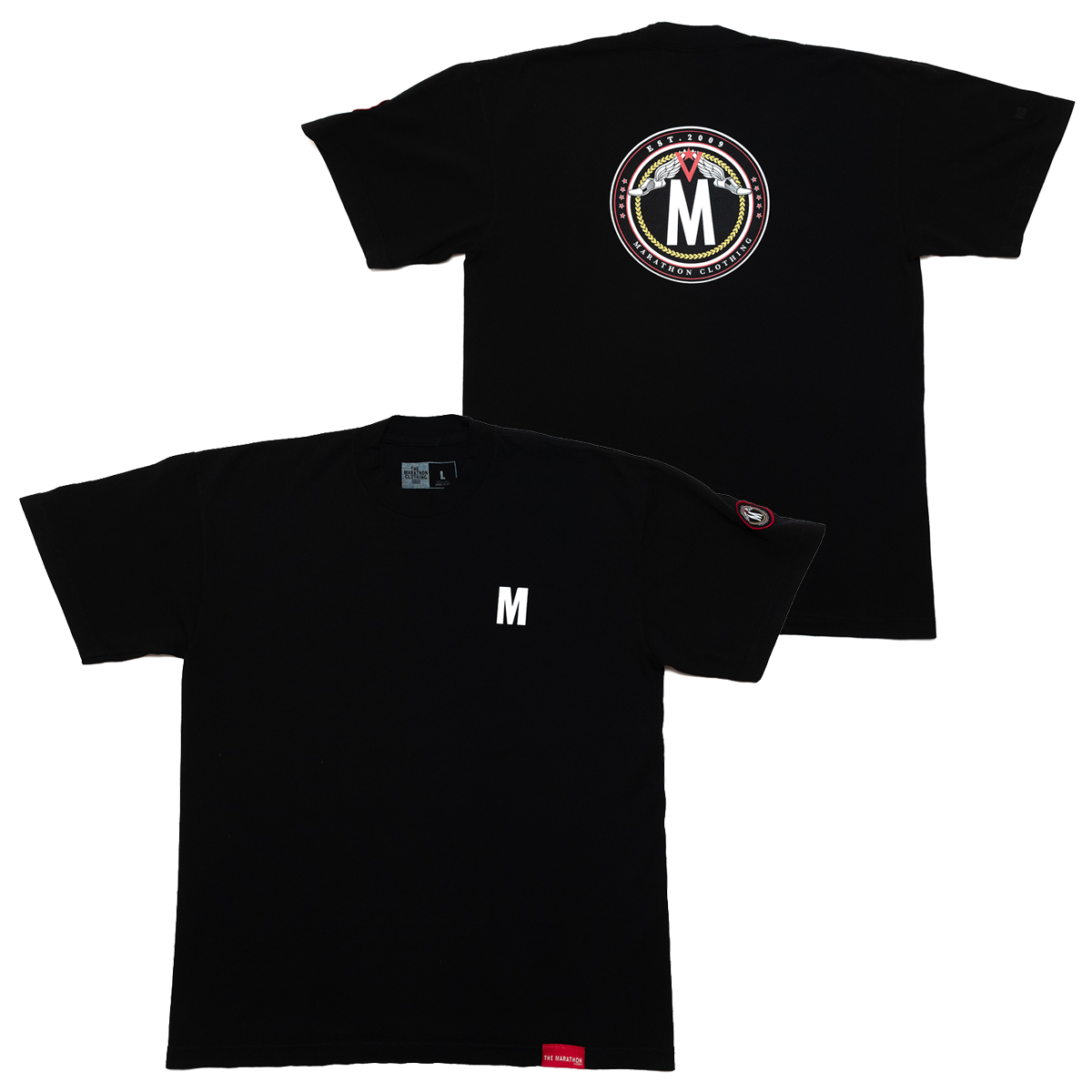 TMC Established Seal T-shirt - Black/White – The Marathon Clothing