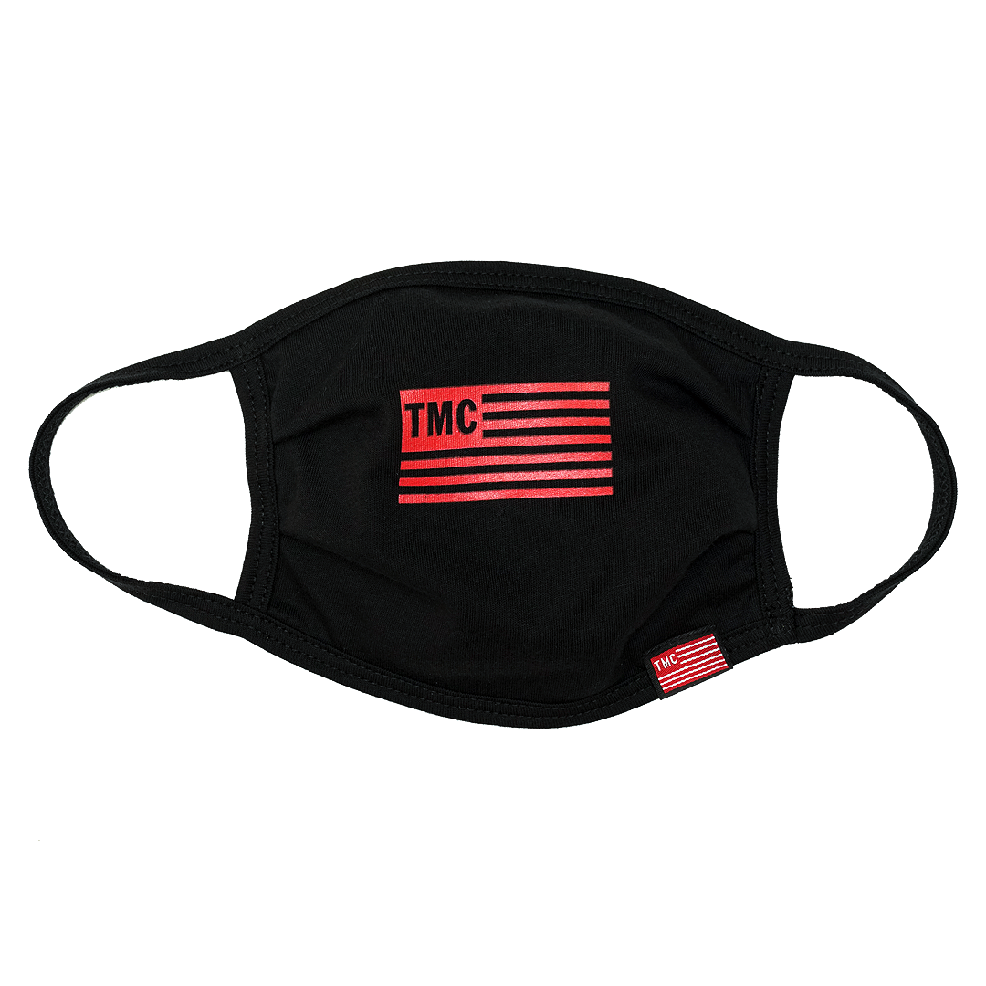 Black TMC Flag Face Mask - The Marathon Clothing