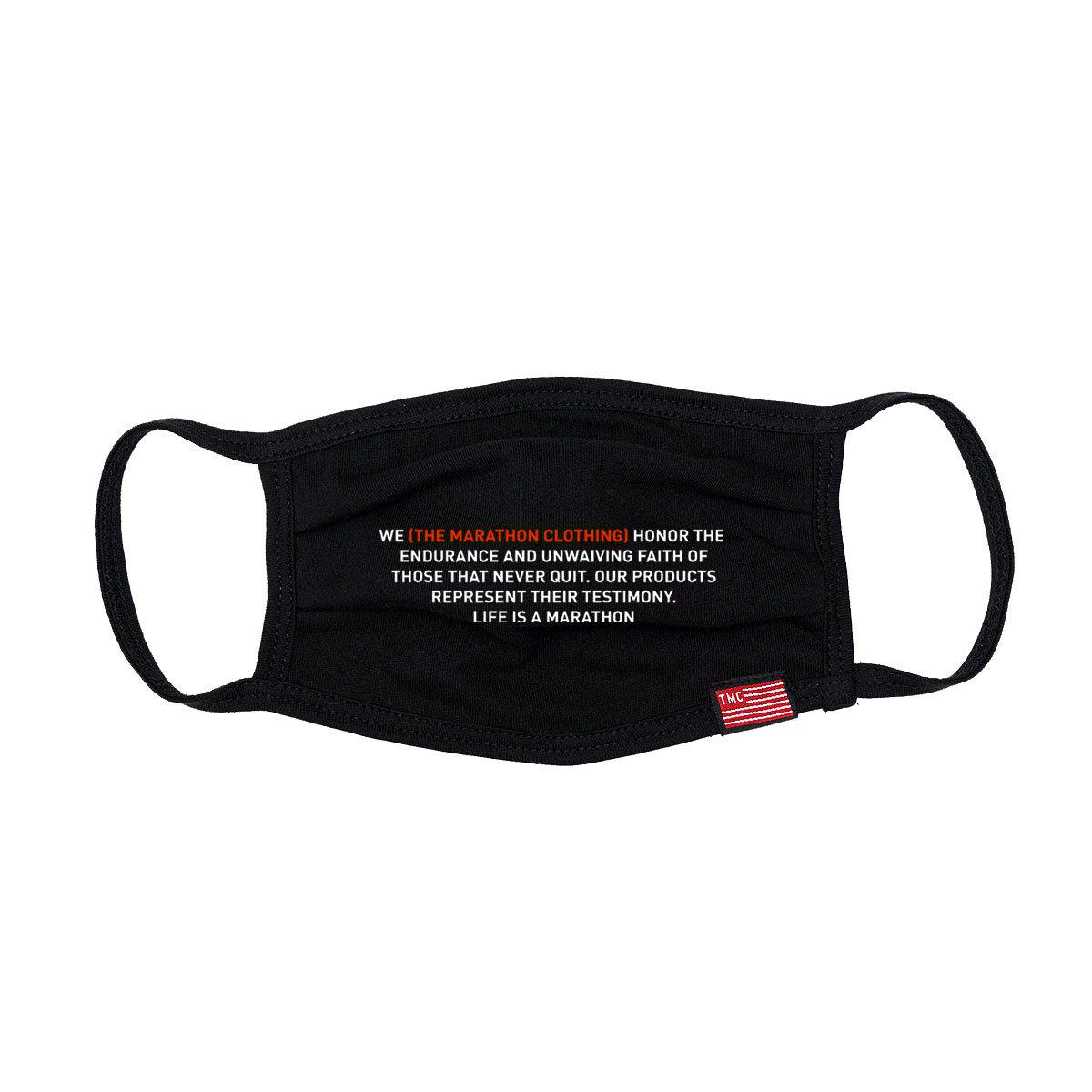 TMC Statement Face Mask - Black – The Marathon Clothing